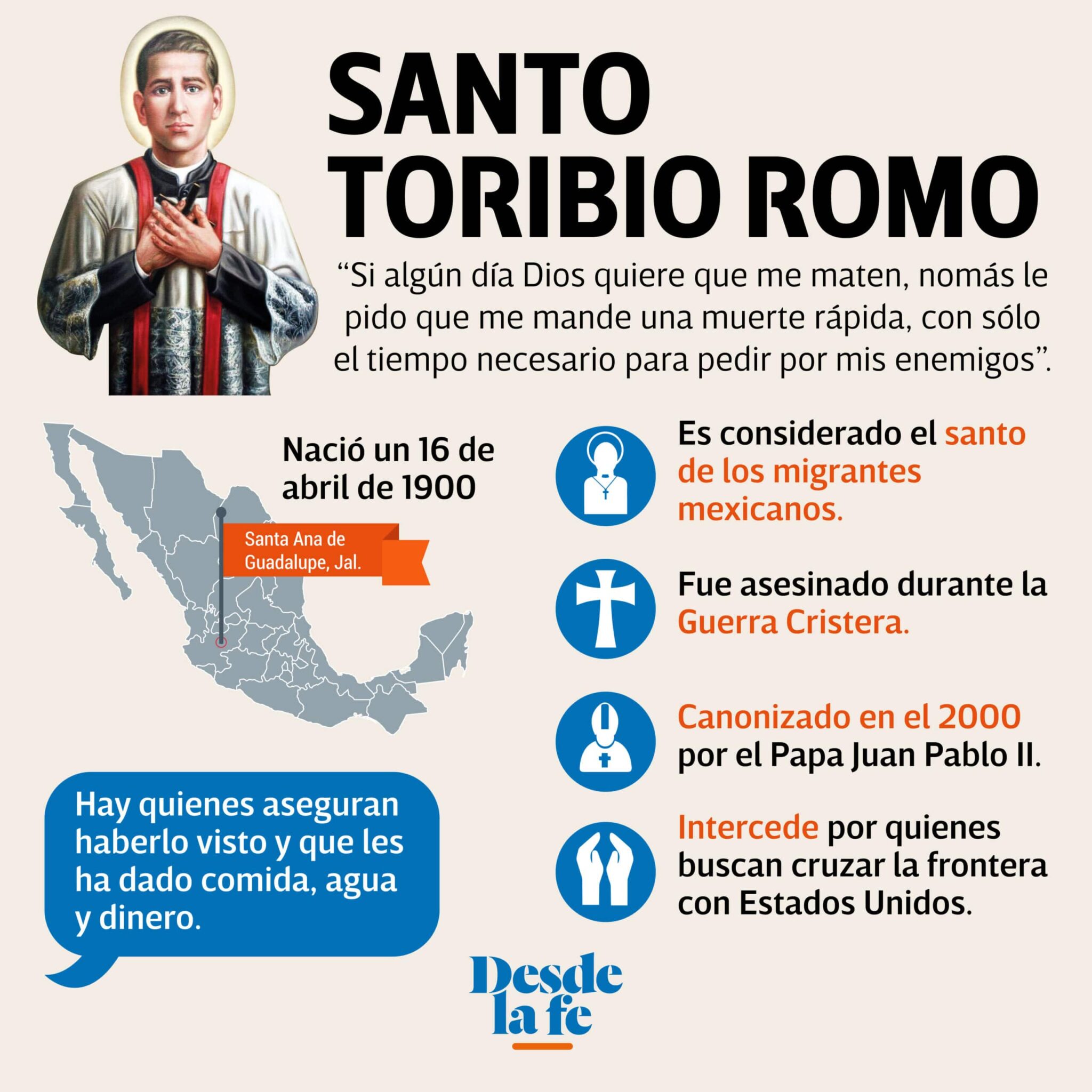 El pueblito que recibe a un millón de devotos de Santo Toribio Romo
