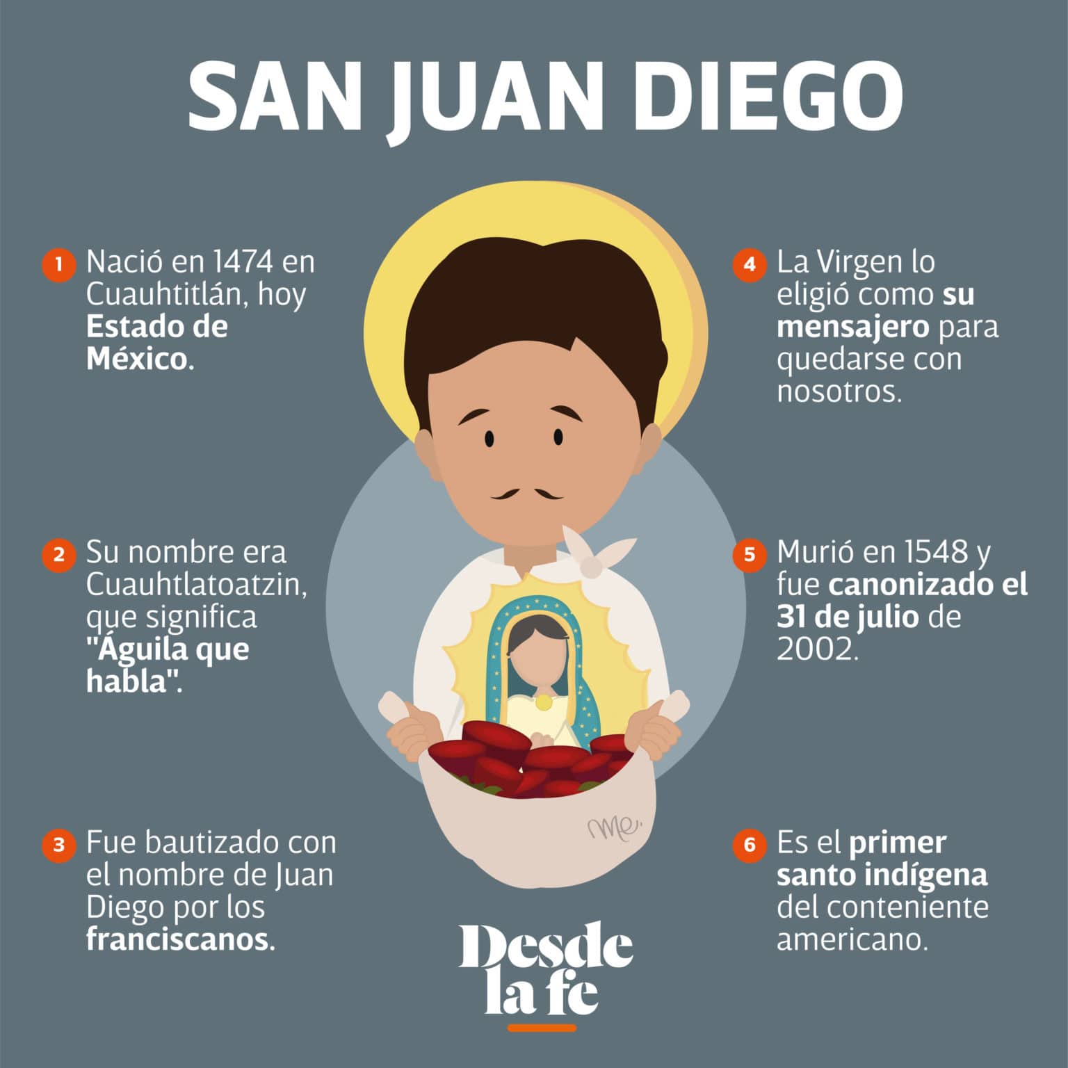 Juan Diego: la historia del mensajero de la Virgen de Guadalupe