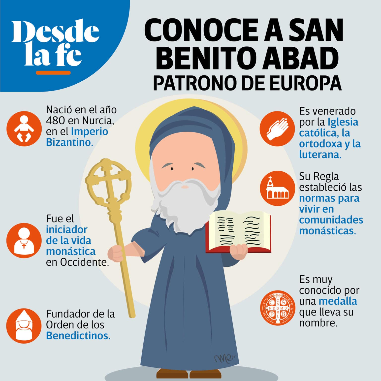 11 de julio: la Iglesia Católica celebra a San Benito Abad